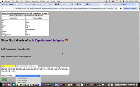 Php Intl Class Word Sorting Primer Tutorial Robert James Metcalfe Blog