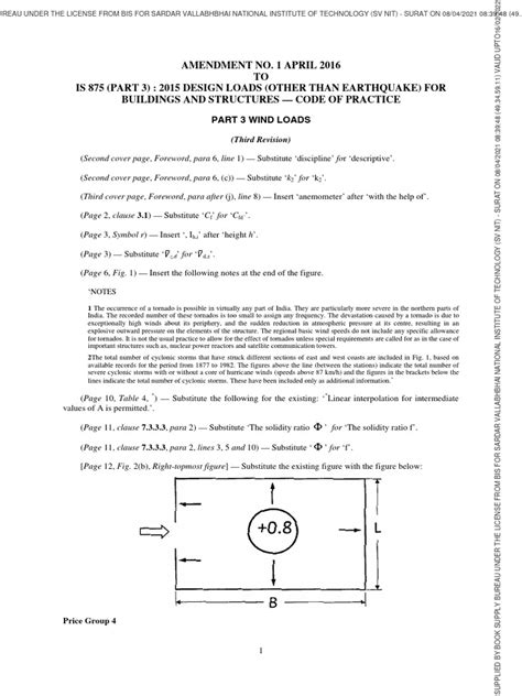 Is 875 Part 3 2015 Wind Load Pdf Vortices Meteorology