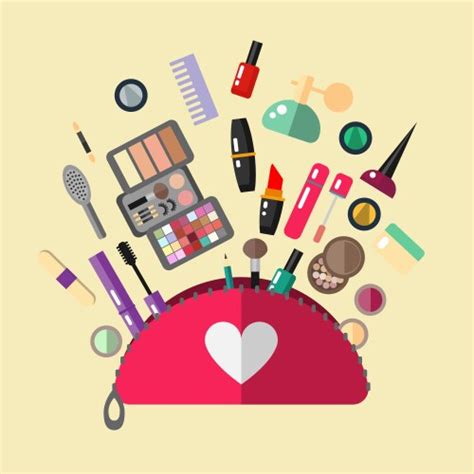 Cosmetic Make Up Kit Royalty Free Vector Image