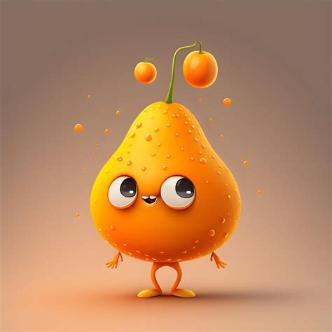 Premium Photo Orange Cartoon Character