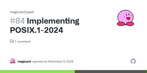Implementing Posix1 2024 · Issue 84 · Magicantyash · Github