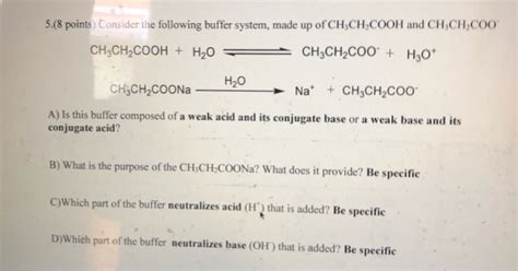 Solved Points Consider The Following Buffer System Chegg
