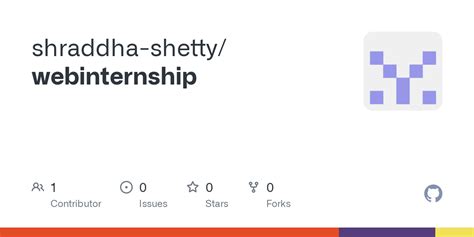 github shraddha shetty webinternship