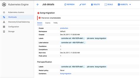 Kong Pod Failed To Schedule On Kubernetes Stack Overflow