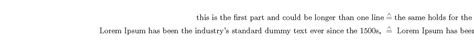 Horizontal Alignment Align Text Centered Around Custom Symbol With