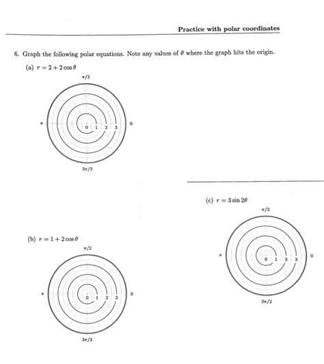 Solved Practice With Polar Coordinates Graph The Chegg Com
