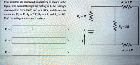 Solved Four Resistors Are Connected T0 Battery Shown In The Figure The
