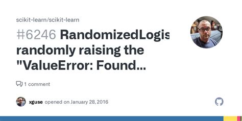Randomizedlogisticregression Randomly Raising The Valueerror Found