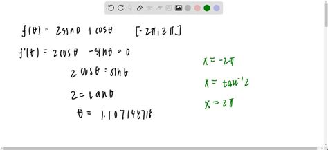 SOLVED A Find The Critical Points Of The Following Functions On The Given Interval B Use A