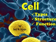 Cell Structure And Function Teaching Resources