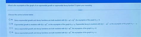 What Is The Asymptote Of The Graph Of Exponential Growth Or Exponential