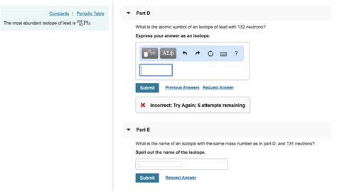Solved Constants Periodic Table Part D The Most Abundant
