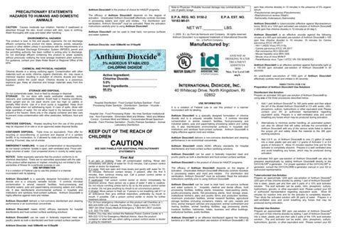 Precautionary Statements