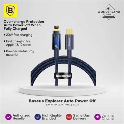 Jual Baseus Kabel Data Explorer C To Lightning Auto Power Off Fast Charging Di Seller Wonderland