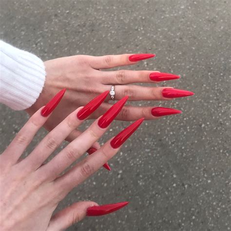 Slutty Long Red Nails