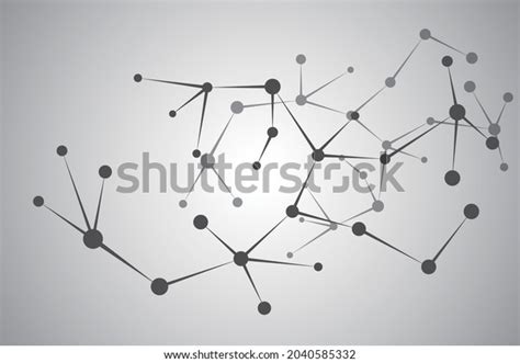 Abstract Connecting Dots Lines Connection Science Stock Vector Royalty Free 2040585332