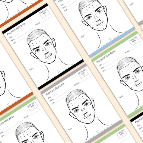 Placement Male Botox Template Pdf Document Small Business Fillable File Custom Pdf Digital