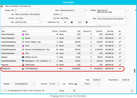 How To Invoice Active Projects Create Prepayment Or Part Invoice Farmerswife Support