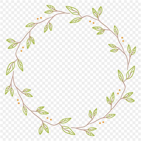 투명 한 배경에서 손으로 그린 잎 분기 테두리 일러스트 프레임 그림 원 잎 원 테두리 이파리 Png 일러스트 및 Psd 이미지 무료 다운로드 Pngtree