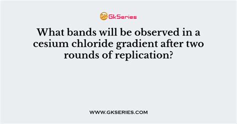 What Bands Will Be Observed In A Cesium Chloride Gradient After Two Rounds Of Replication