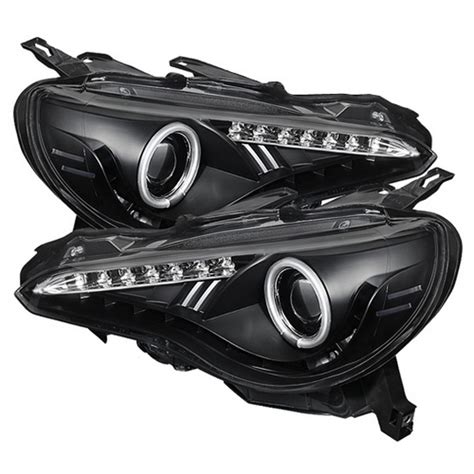 Subaru BRZ Black CCFL Halo LED DRL Projector Headlights