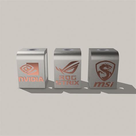 📦 Gpu Holder Boxes With Logos Msi Nvidia Rog Strix ・ Stl File For 3d Printing・cults