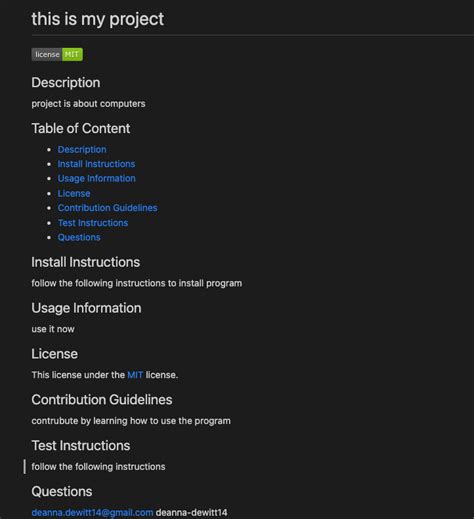 Github Deanna Dewitt14readme Generator
