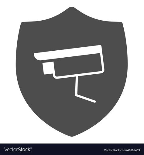 Surveillance Camera Shield Protection Security Vector Image