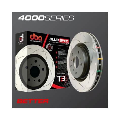 V Series Front Slotted T3 4000 Series Uni Directional Rotor With Black