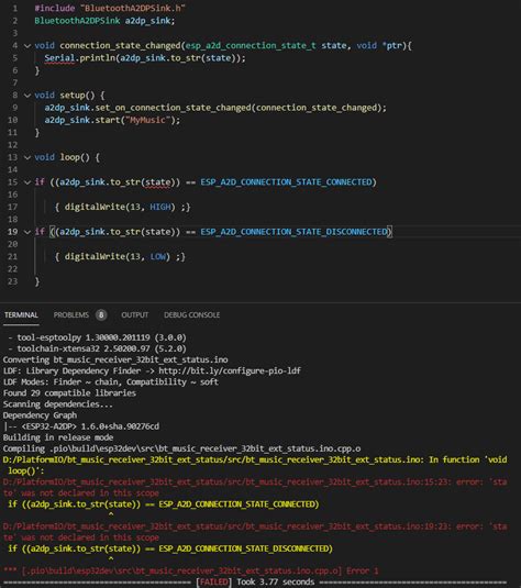Receive Data If Device Connected Or Disconnected To Esp32 · Pschatzmann Esp32 A2dp · Discussion