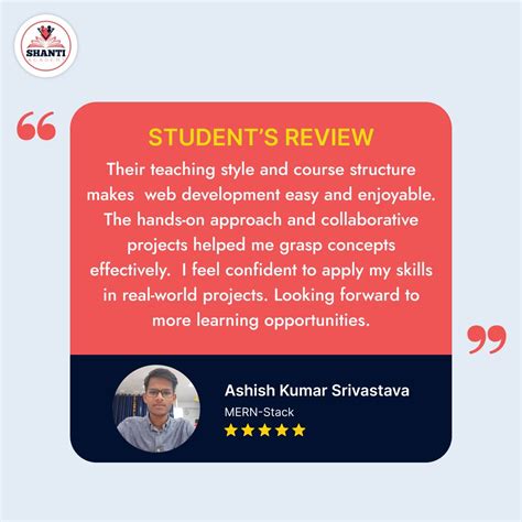 Shanti Academy On Linkedin Shantiacademy Traineetestimony Mern