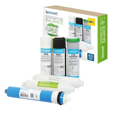 Ecosoft Pure Balance Zestaw 6 Filtrów Do Systemów Odwróconej Osmozy Komplety Wkładów Do