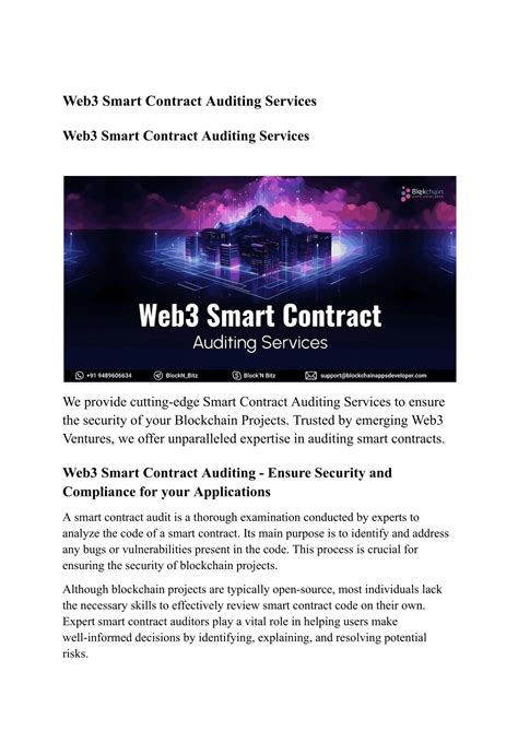 Ppt Smart Contract Auditing Services Powerpoint Presentation Free