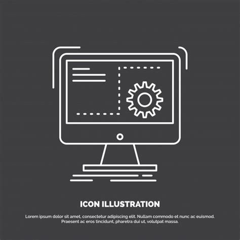 Command Computer Function Process Progress Icon Line Vector App