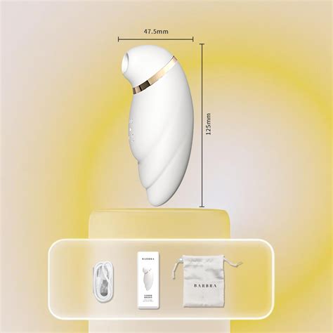 Barbra Feather Vibe 3 Modes Of Suction 7 Modes Of Vibration Waterproof Sex Toys Lees Deep Club