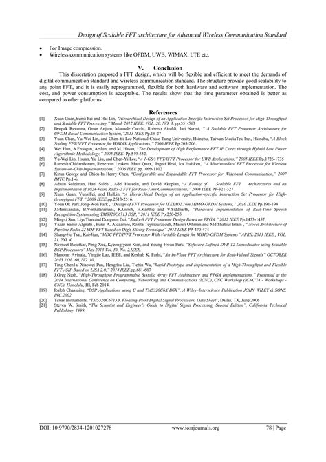 Design Of Scalable Fft Architecture For Advanced Wireless Communication