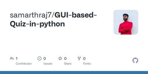 Github Samarthraj7gui Based Quiz In Python