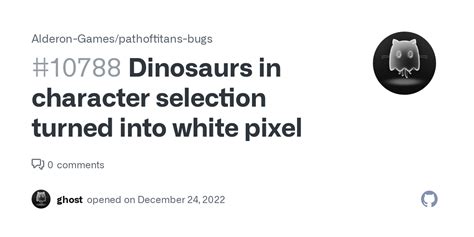Dinosaurs In Character Selection Turned Into White Pixel · Issue 10788 · Alderon Games