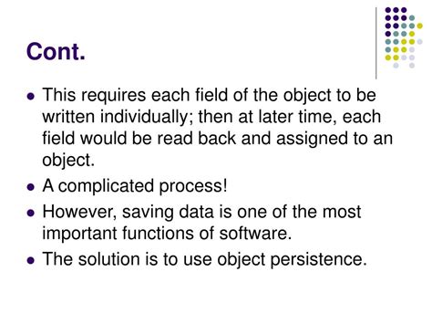 ppt object persistence and object serialization powerpoint