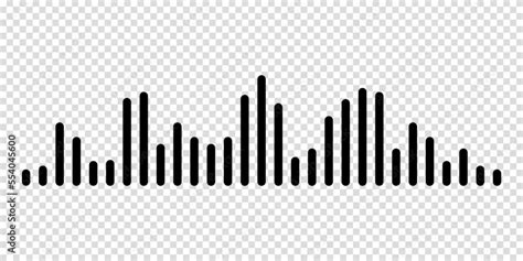 Audio Wave Icon Sound Song EQ Podcast Wave Symbols On Isolated Background Voice Message
