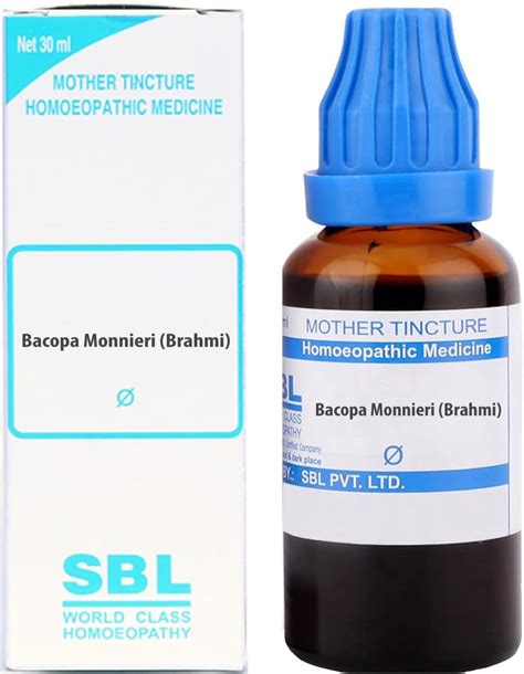 Sbl Bacopa Monnieri Brahmi Mother Tincture Q 30ml