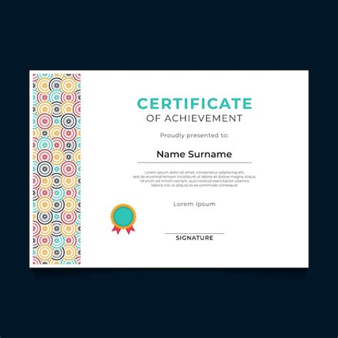 Premium Vector Abstract Geometric Circle Pattern Certificate Design