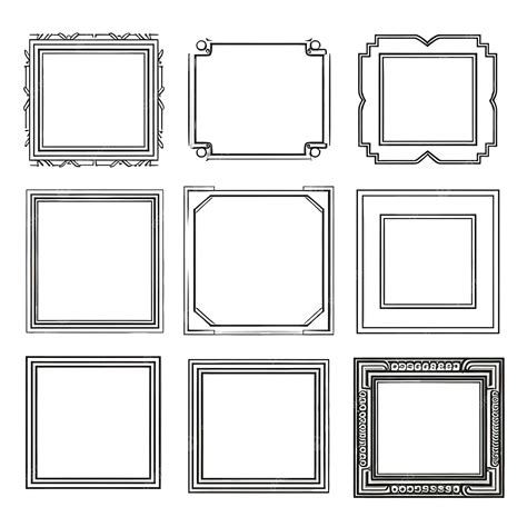Rectangle Line Vintage Frames Border Rectangle Border Frame Png