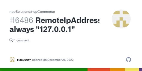 Remoteipaddress Always 127001 · Issue 6486 · Nopsolutionsnopcommerce · Github