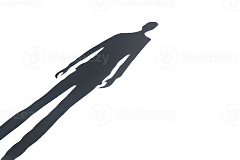 Silhouette Of A Mysterious Figure Casting A Long Shadow Emphasizing
