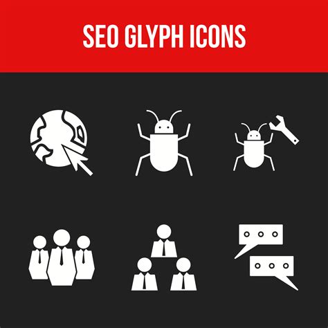 6 Beautiful Business And Seo Icon Set 3582546 Vector Art At Vecteezy