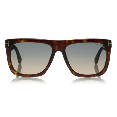 Tom Ford Morgan Sunglasses Squared Acetate Sunglasses Havana