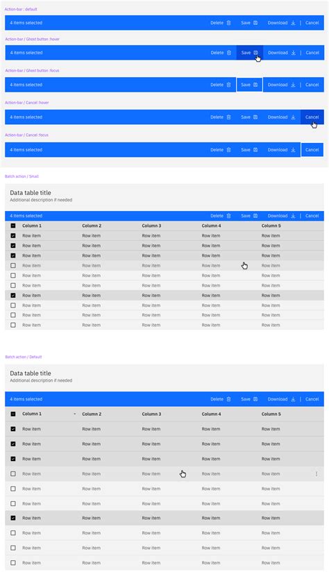 Experimental Component Data Table Design Issue Carbon Design System Carbon GitHub