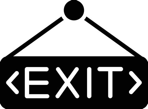 Exit Glyph Icon 9679961 Vector Art At Vecteezy