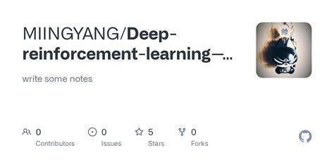 GitHub MIINGYANG Deep Reinforcement Learning Shusen Wang Write Some Notes
